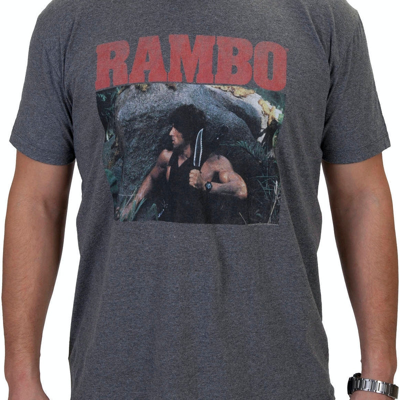 Knife Rambo Shirt: 80s Movies Rambo T-shirt