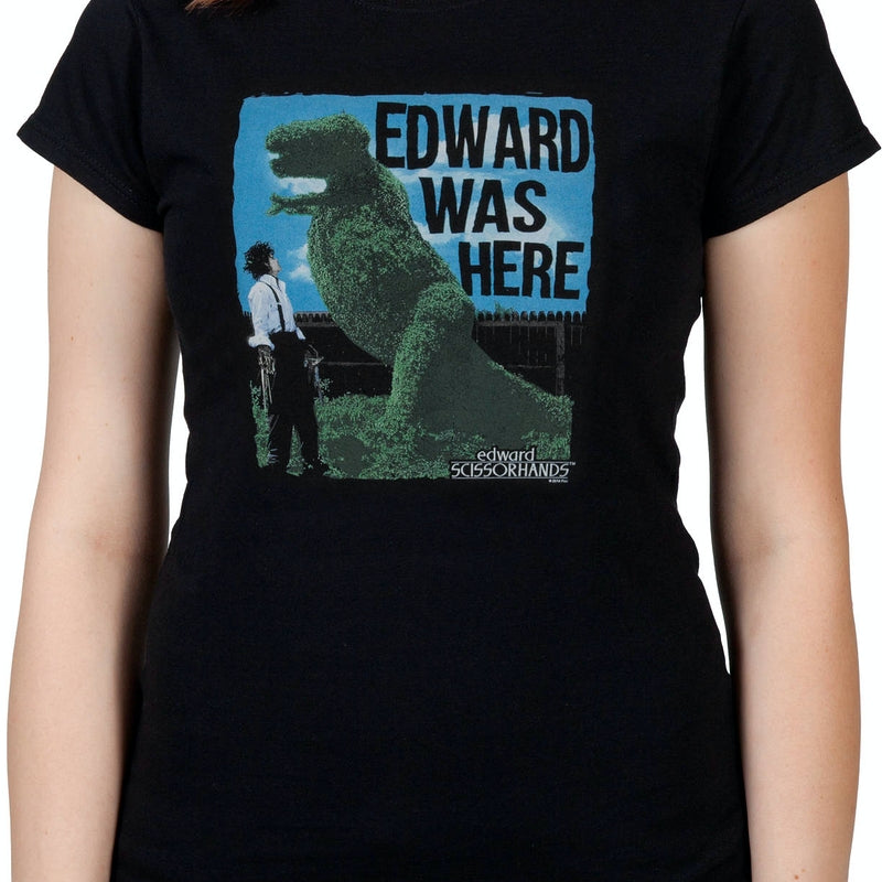 Ladies Edward Was Here Shirt: Edward Scissorhands Juniors T-shirt