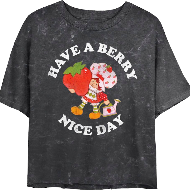 Ladies Have A Berry Nice Day Strawberry Shortcake Crop Top