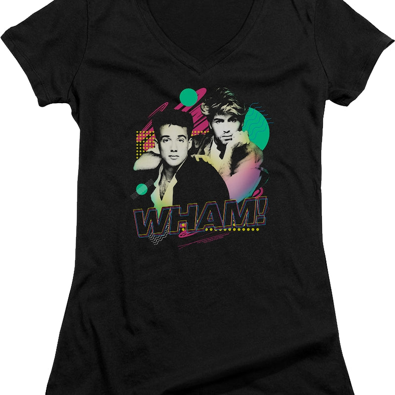 Ladies Retro Wham V-Neck Shirt