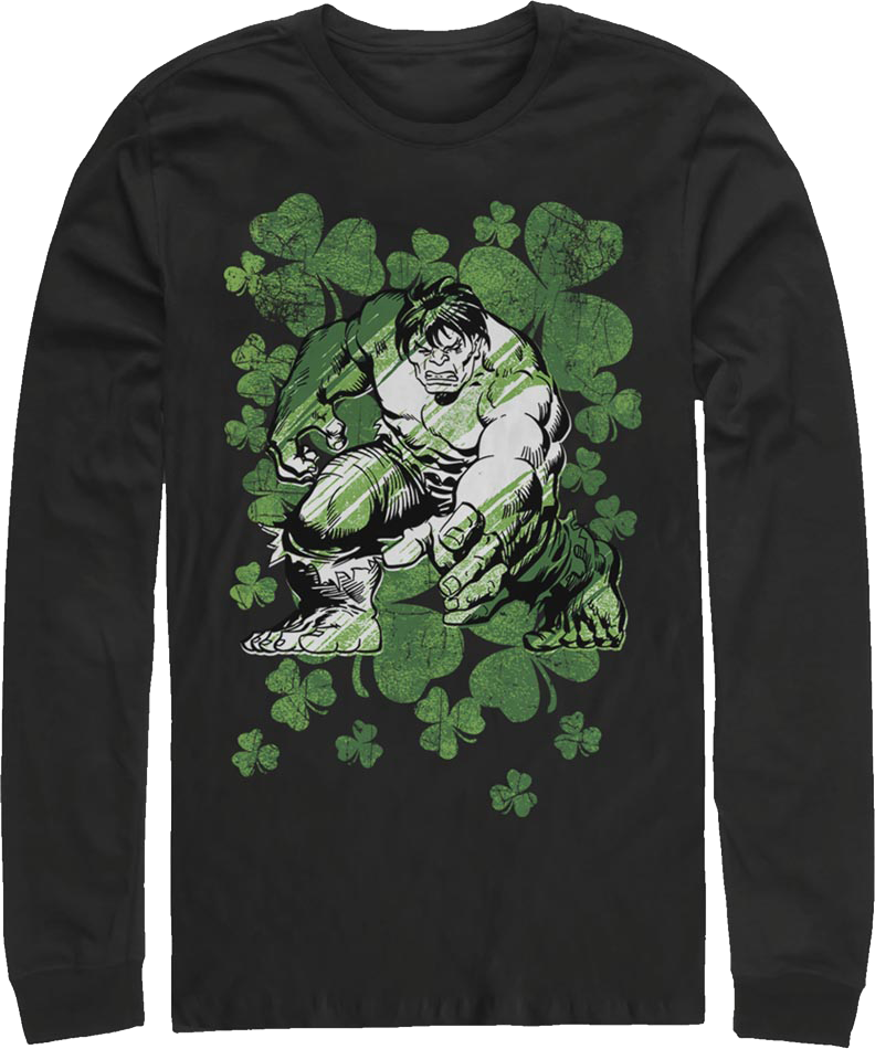 Lucky Hulk Sketch Marvel Comics Long Sleeve Shirt