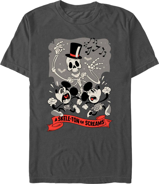 Mickey & Minnie Mouse A Skele-Ton Of Screams Disney T-Shirt
