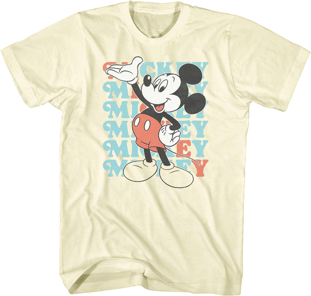 Mickey Mouse Diagonal Name Disney T-Shirt