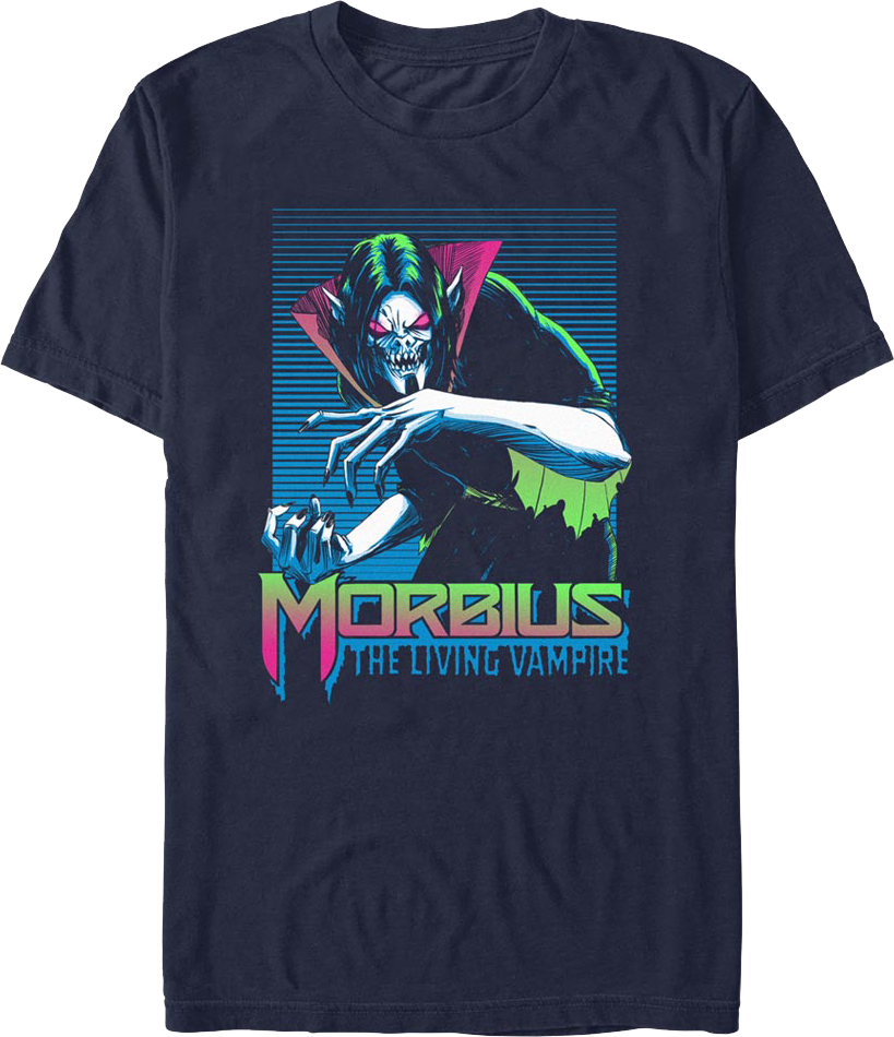 Morbius Gradient Lines Marvel Comics T-Shirt