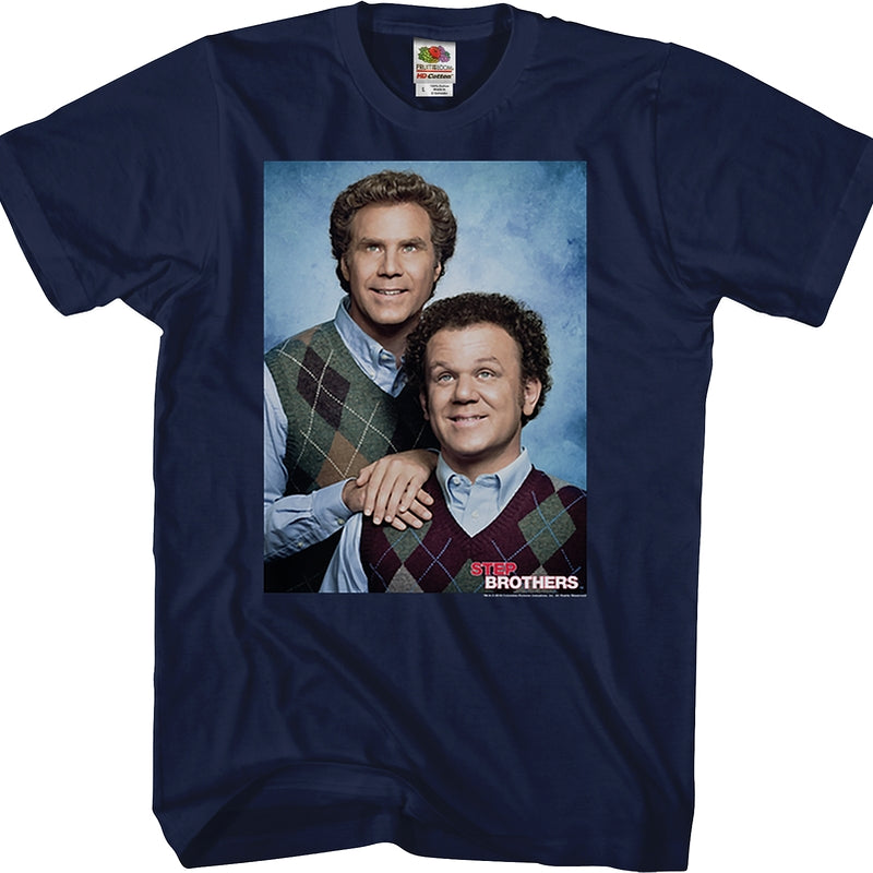 Navy Portrait Step Brothers T-Shirt: Step Brothers Mens T-Shirt