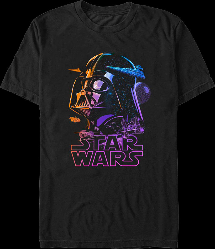 Neon Galactic Empire Darth Vader Star Wars T-Shirt