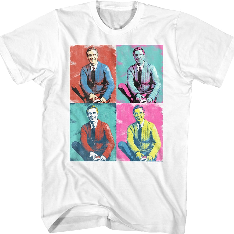 Pop Art Mr. Rogers T-Shirt: Mr. Rogers Mens T-Shirt