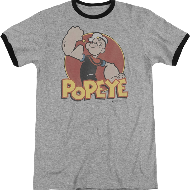 Popeye Ringer Shirt: Mens Popeye Ringer Shirt