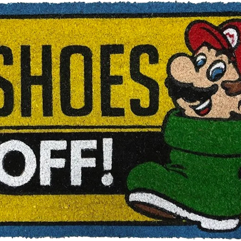 Shoes Off Super Mario Bros. Doormat
