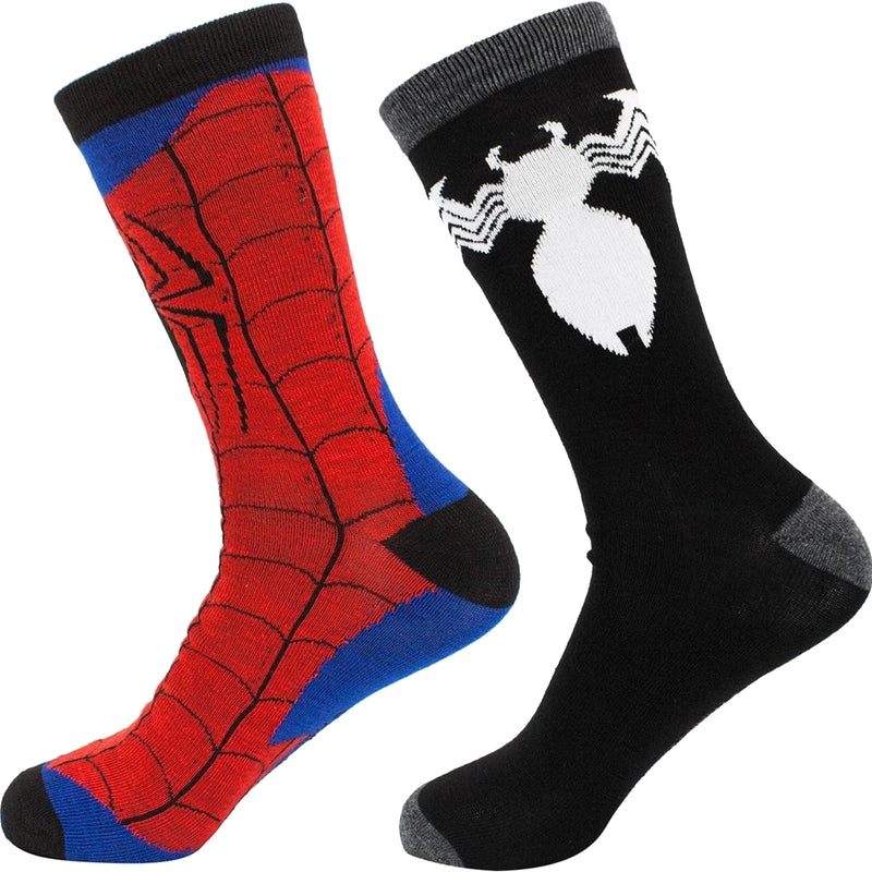 Spider-Man and Venom Logos 2-Pack Marvel Comics Socks