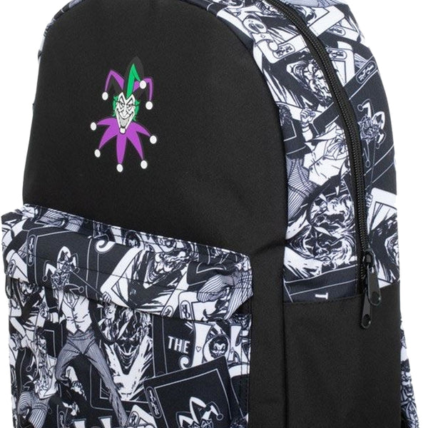The Joker Panel And Logo DC Comics Backpack