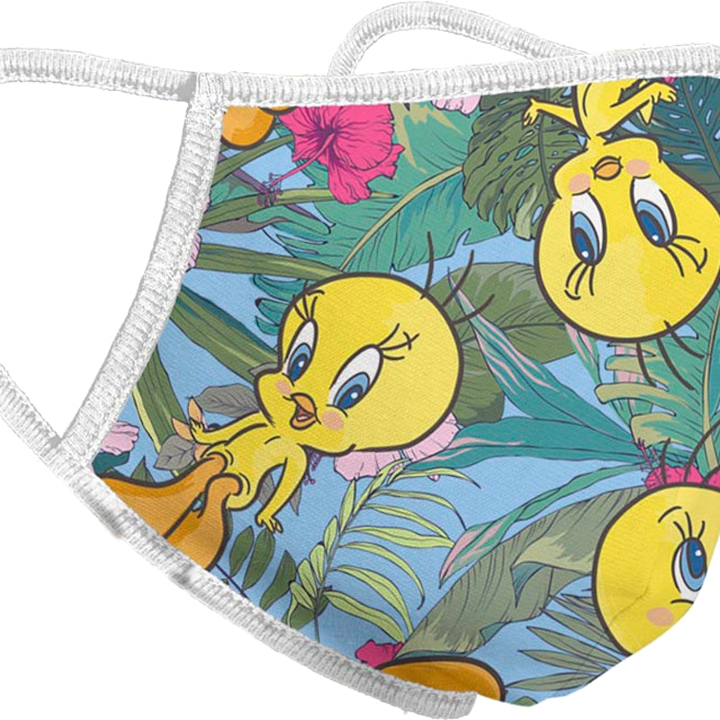 Tropical Tweety Looney Tunes Face Mask