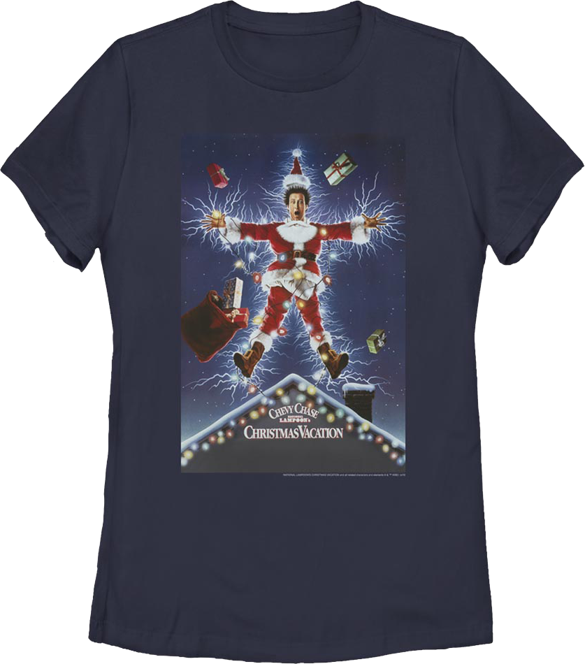 Womens Classic Poster National Lampoon's Christmas Vacation Shirt