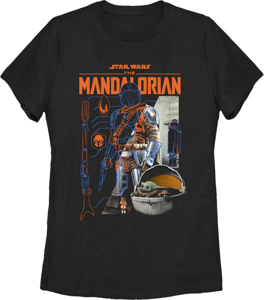 Womens The Mandalorian Outlines Star Wars Shirt